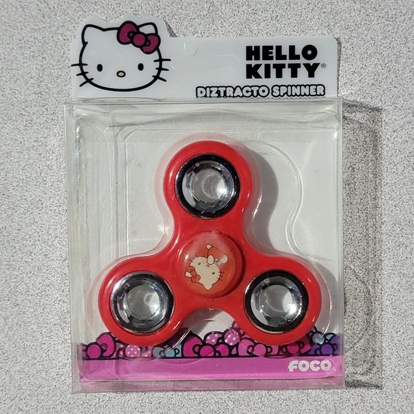 Sanrio | Toys | Hello Kitty Sanrio Diztracto Solid Red Printed Fidget ...